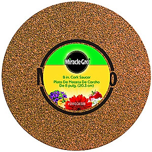 Miracle-Gro SMGCKS08 8" Cork Saucer, Natural