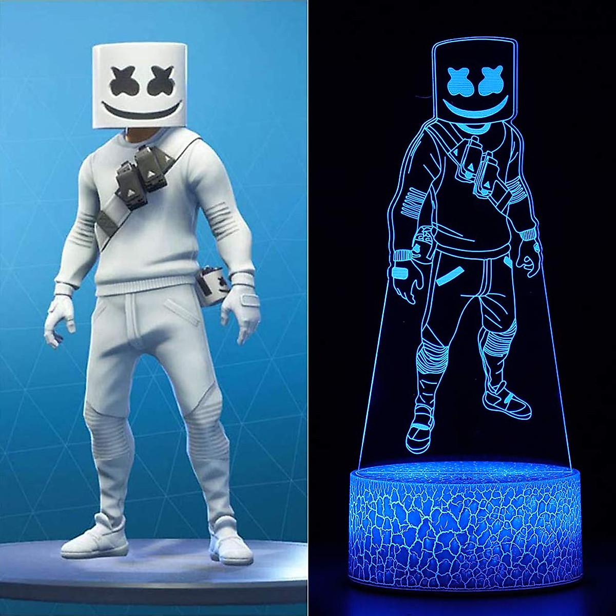 Wronka 5 in 1 Sets 3D Anime Night Light Toys, LED Illusion Lamp, 16 Color Change Bedside Lamp with Remote Control, Xmas Birthday Gift for Kids Child