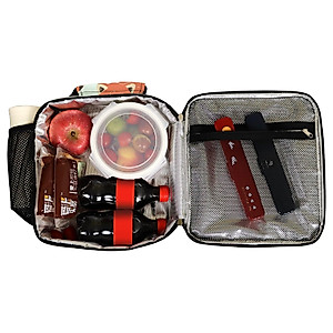 My Daily Red Panda Insulated Lunch Bag, Cute Cartoon Portable Lunch Box for Women Adults Reusable Cooler Tote with Shoulder Strap for Office