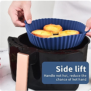Air Fryer Accessories Silicone Liners:Air Fryer Silicone Liner Air Fryer Accessories Air Fryer Silicone Pot Air Fryer Basket Reusable Air Fryer Liners with Raised Silicone.