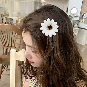 inSowni 25 Pack Beach Hawaiian Wedding Realistic Sunflower Daisy Flower Alligator Hair Clips Pins Barrettes Brooches Headpiece for Women Girls Brides