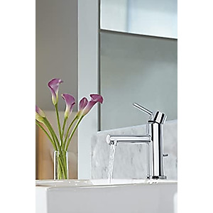 Moen Align Chrome One-Handle High-Arc Bathroom Faucet with Drain Assembly, 6190, 0.375