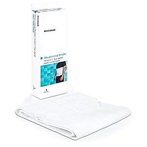 McKesson Abdominal Binder, Compression Wrap for Men and Women, Medium / Large, 12 in Wide, 45 in to 62 in Waist Circumference, 1 Count