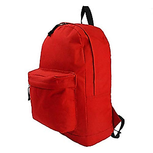 K-Cliffs Bulk Classic Backpack 18 inch Basic Bookbag Case Lot 36pc Simple School Bag Mixed Colors