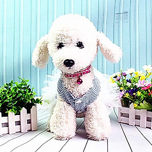Lovely Printed Dog Shirt Dog Warm Sweater Pet Clothes Costume Small Pet Hoodie Pet Knit Coat Puppy Dog Cat Apparel Blue X-Large