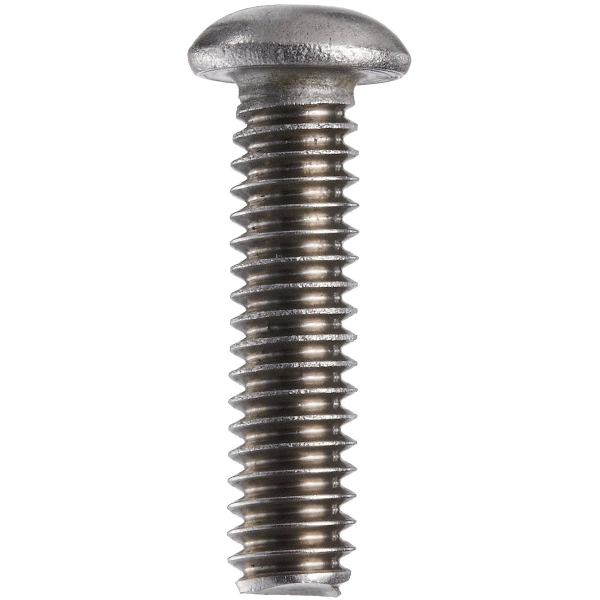Stainless Steel Machine Screw, Plain Finish, Button Head, Pin In Star Drive, 1/2" Length, 1/4"-20 Threads (Pack of 100)