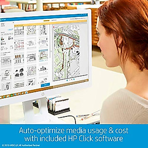 HP DesignJet T830 Large Format Multifunction Wireless Plotter Printer - 24", with Mobile Printing (F9A28A)