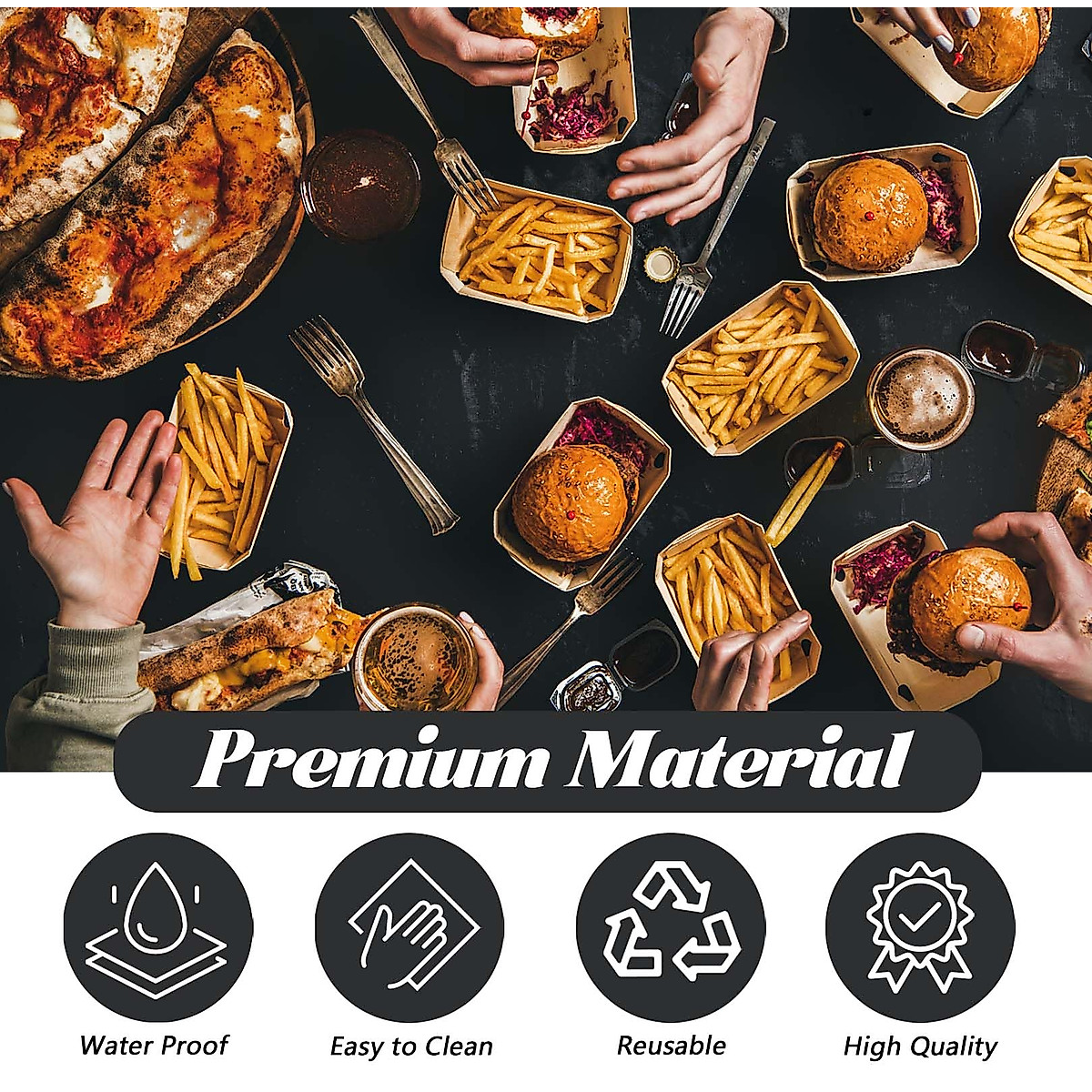 Vrisssot 12-Pack Black Plastic Tablecloth-54 x 108 in.Plastic Tablecloths for Rectangle Tables,Disposable Table Cloths for Parties,Banquet,Birthdays, Weddings.