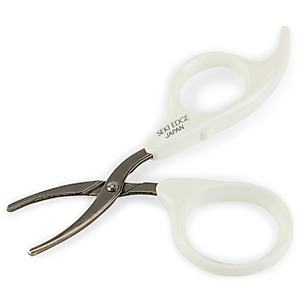 Seki Edge Scissor Tweezers (SS-503) - Stainless Steel Tweezers for Eyebrows With Scissor Action - Precision Tweezer with Round Safety Tips to Grip Fine & Thick Hairs - For Women & Men - Made In Japan