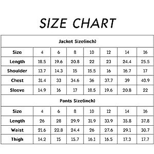 WOWULOVELY Girl's Winter Skisuit Thicken Warm Hooded Snowsuit Toddler Ski Jacket Pants Set(FB,Red 10)