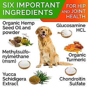Salmon Oil Omega 3 for Dogs + All-Natural Hemp Chews and Glucosamine for Dogs - Advanced Hip & Joint Supplement + 32oz Fish Oil - Allergy Relief - Itch Relief, Shedding - Skin and Coat Supplement