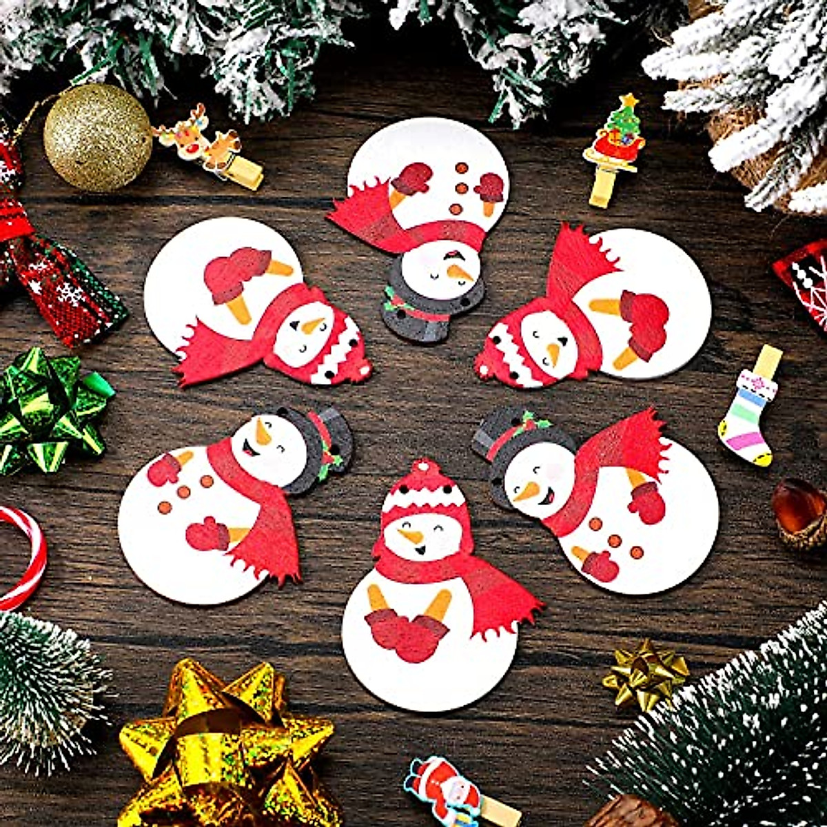 Christmas Wooden Snowman Bunting Banner Xmas Snowman Garland Christmas Hanging Snowman Banner 6.56 ft Xmas Party Decorations for Christmas Festive Holiday Home office Winter Photo Props Decoration