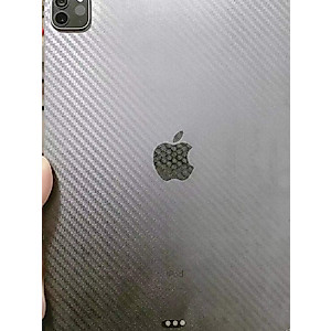For iPad Pro 2020 & 2021 & 2022 12.9-inch Back Screen Protector 3D Carbon Fiber Ultra Thin Protective Film-2 Packs-Transparent