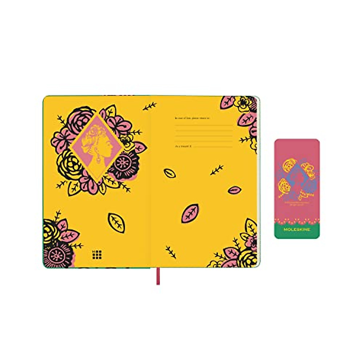 Moleskine Limited Edition Frida Kahlo 12 Month 2023 Daily Planner, Hard Cover, Large (5" x 8.25"), Green