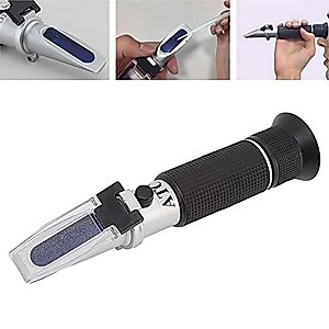 Handheld Refractometer, Accurate Data Salinity Refractometer Fast Measurement Clear Reading Wide Application for Aquarium