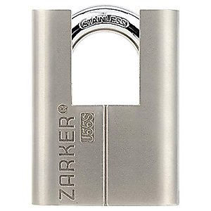 Zarker J55S keyed Padlock-Stainless Steel Shackle, 1-Pack