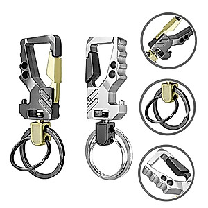 BESPORTBLE Beer Opener Car Decoration 2pcs Multifunctional Keychain Beer Zinc Alloy Portable Car Key Chain Car Keychain