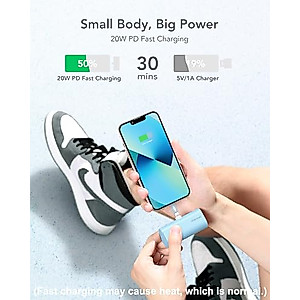 Charmast Small Portable Charger 5000mAh, Ultra-Compact 20W PD Fast Charging Power Bank Mini Battery Pack Compatible with iPhone 14/14 Pro Max/13/13 Pro Max/12/12 Pro Max/11/XR/X/8/7/6, and More