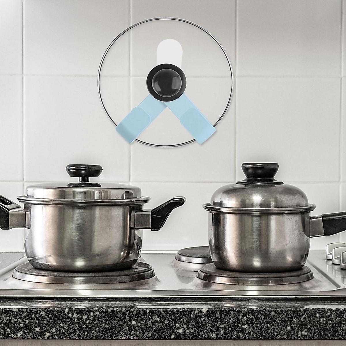 Naysku Pan Lid Holder - Wall Mount Pan Lid Storage Rack | Wall Door Stand Organizer Adjustable for Bakeware Dish Plate, Cutting Boards, Pot & Pan Cover Qincu-us