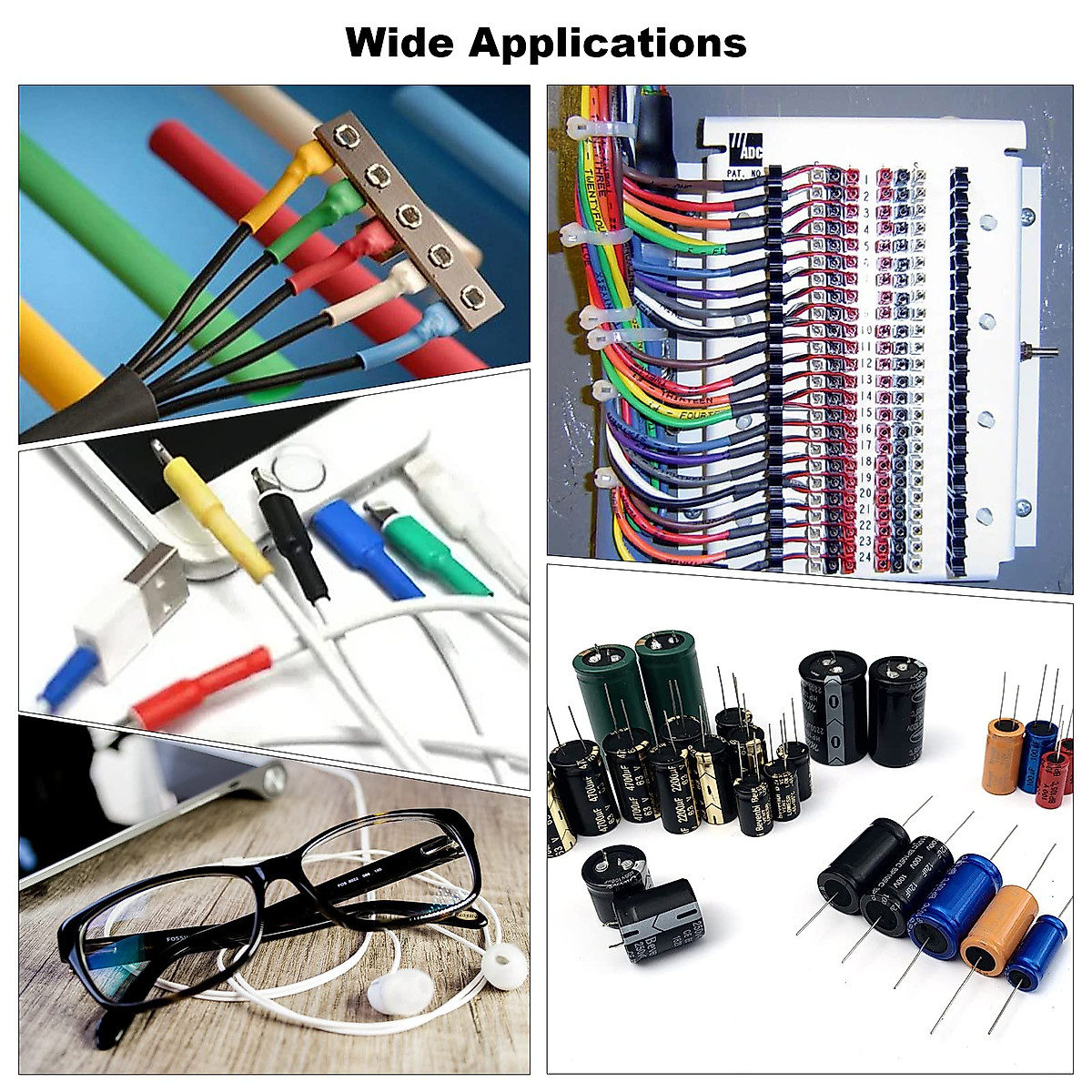 560PCS Heat Shrink Tubing Kit, 2:1 Wire Shrink Wrap Tubing Wire Heat Shrink Tube Kit, Assortment Electric Colored Insulation Heat Shrink Tubing with Box