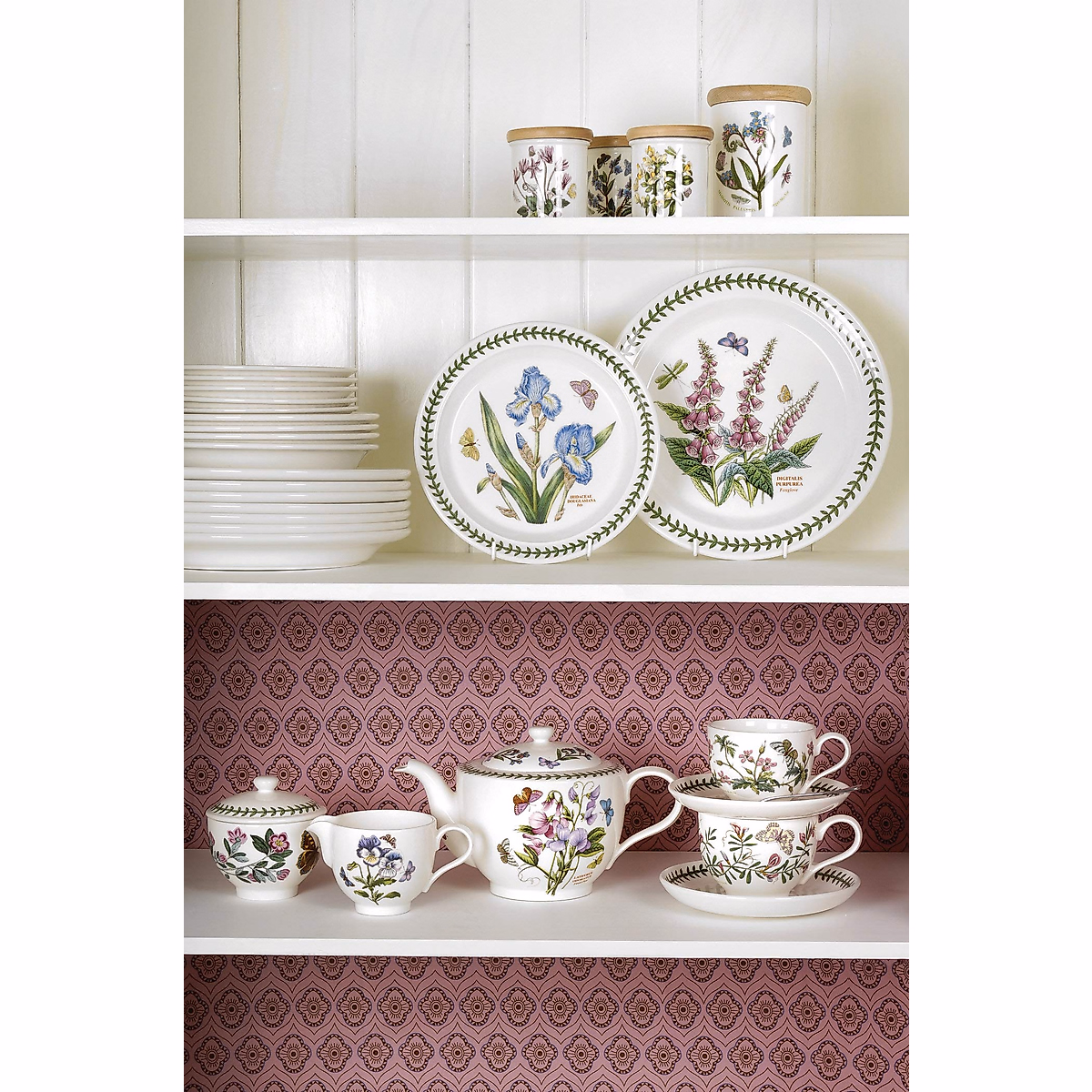 Portmeirion Botanic Garden Jumbo Cup | 20 Oz Large Cup with Sweet Pea Motif | Ideal for Soup, Coffee, or Tea | Made from Porcelain | Dishwasher and Microwave Safe