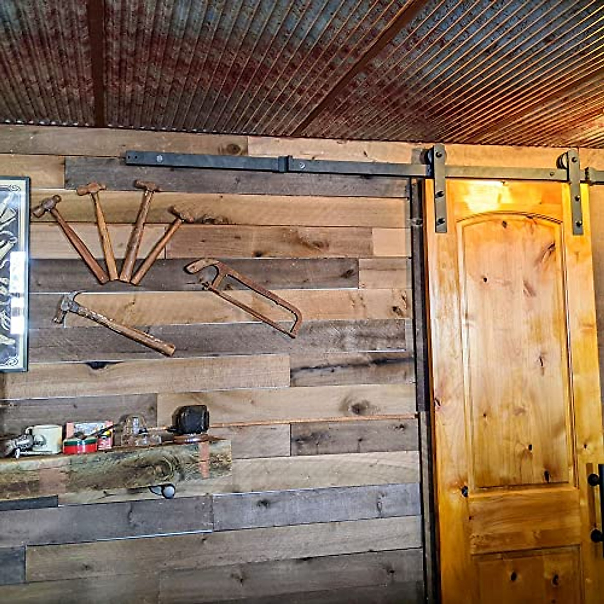 From Plain To Beautiful In Hours 261 Ridged Metal PVC 2' x 4' Lay-in Ceiling Tile (Covers / 400 sq.ft), Old Tin Roof, 50 Piece