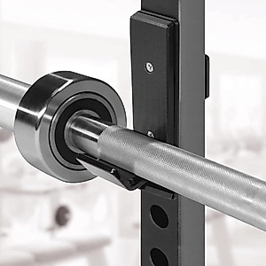 Yes4All Olympic Weight Plate Holder Attachment + Barbell Holder J-Hooks For Power Rack/Power Cage 2x2 Inches