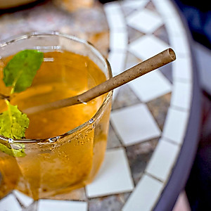 EQUO Coffee Drinking Straws, Disposable, Biodegradable, Compostable, and Plastic-Free, Pack of 50, Standard