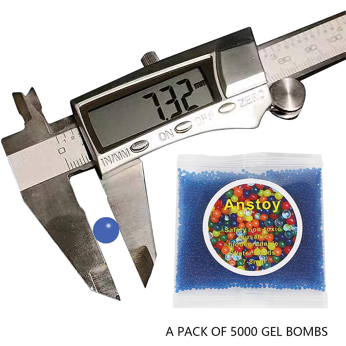 Anstoy Gel Ball Blaster Parts Tool Accessories Including - 20000 pcs Gel Balls | 2 pcs Pineapple Bottle | 2 pcs Bottle Holder