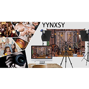 YYNXSY Western Cowboy Backdrop Western Party Supplies Decorations Wild West Decor Rustic Wooden House Barn Photography Background for Kids Boy Children Boy Baby Birthday Banner Photo Booth7 x 5 FT