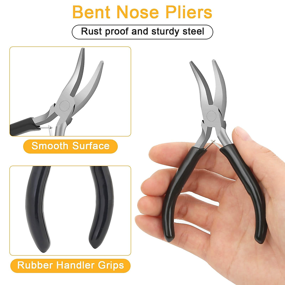 Anezus Jump Rings for Jewelry Making Supplies and Necklace Repair with Jump Ring Pliers and Open Jump Ring(1200Pcs Silver and Gold)Anezus Jump Rings for Jewelry Making Supplies and Necklace Repair wit