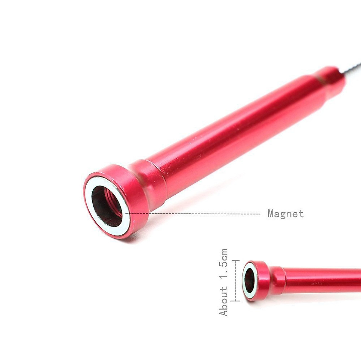 24.4 in Claw Grabber Tool,Bendable Hose Reacher Pickup with LED Light,4 Claw Picking Tool for Garbage Litter Pick Home Sink Drain and Metal small items.