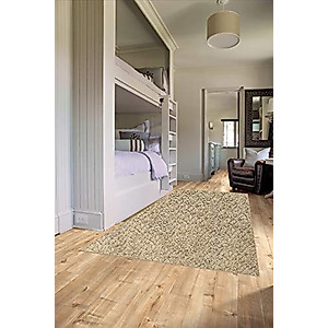 4'x8' - Speckled Saw Dust ECONOMICAL Solutions Collection | Custom Carpet Area Rugs & Runners - 25 Oz. Soft Textured 100% PureColor BCF Polyester. FHA Approved-CRI Green Label-Made in U.S.A.