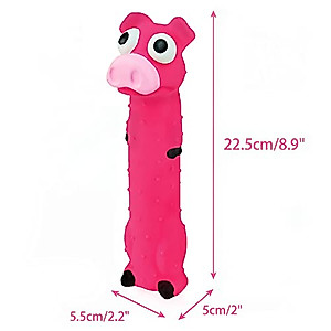 CHIWAVA 3 Pack 9" Squeaky Latex Dog Toys Standing Stick Animal Puppy Fetch Interactive Play for Small Medium Dogs