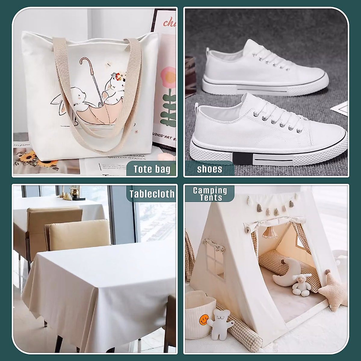 Cotton Canvas Fabric 60x40 Inches, Thick Canvas Fabric, 10oz, Suitable for Painting, Sewing, Bag,Crafts, Embroidery, Handmade Home Decor (Black)