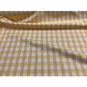 Yellow Palaka Hawaiian Print Fabric by The Yard