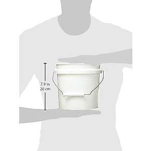 Leaktite 744456 1-Gallon White Plastic Pail Paint Pail/Container