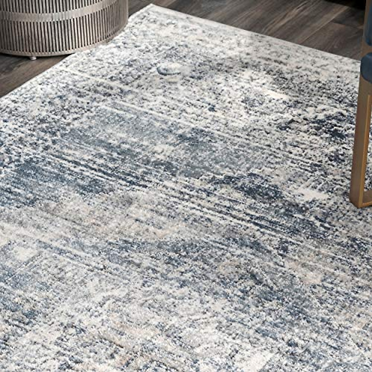 nuLOOM Jayla Barbed Iris Medallion Area Rug, 6' 7" x 9', Blue