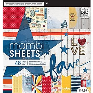 me & my BIG ideas Americana Specialty Paper Pad, 12-Inch by 12-Inch