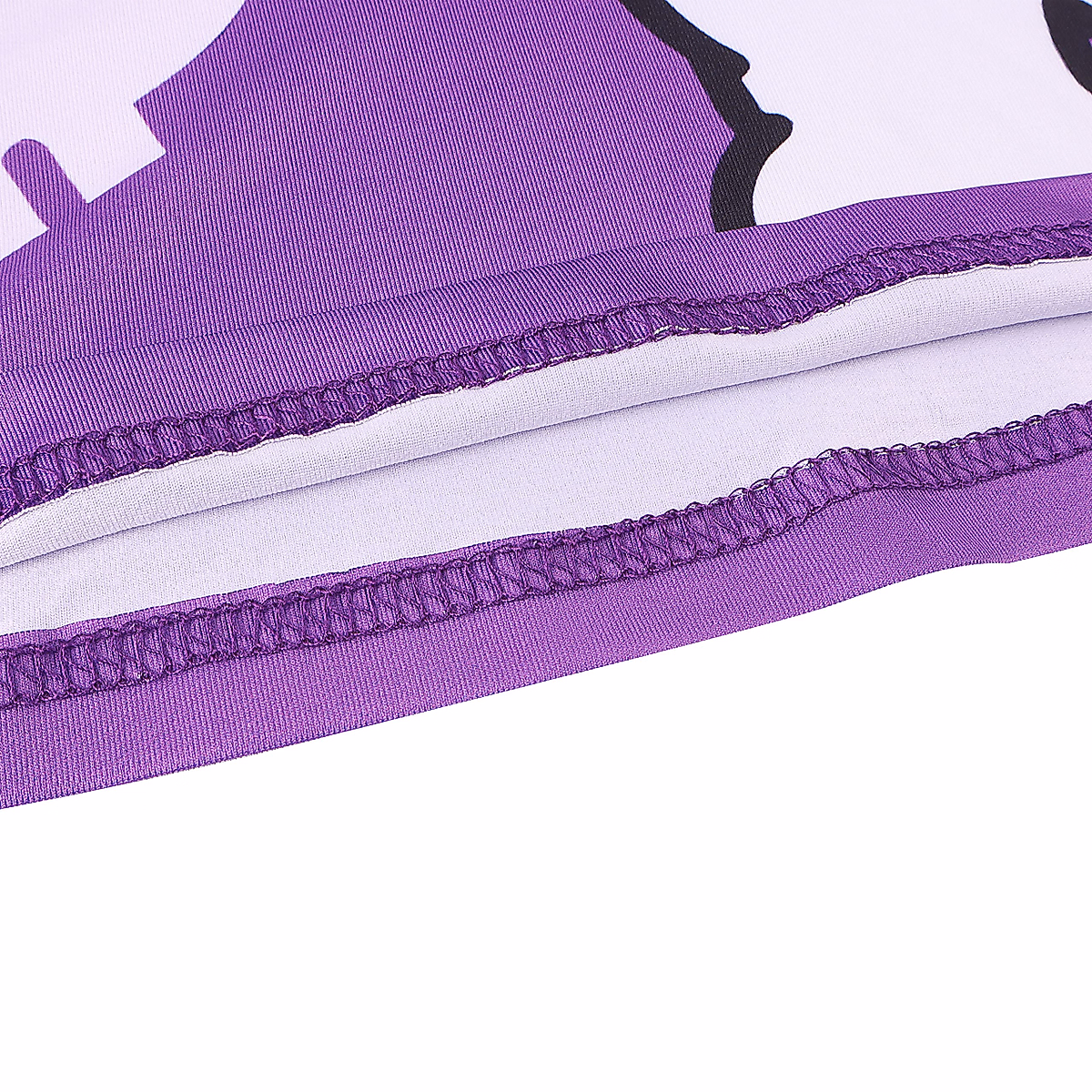 GUOG Little Girls Gown Dress Nightgo Toddler Short Ruffles Sleeve Kuromi Gown Round Neck Girls Kuromi Costume 7-13Years