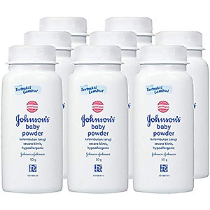 Johnson's Baby Powder, 50 Gram / 1.7 Ounce (Pack of 8) International Version