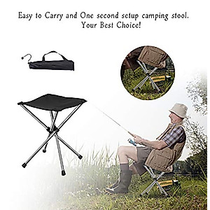 Cambyso Camping Stools Foldable Chair Super Lightweight Portable Chair Backpack Chair Folded Size 1.2 * 1.2 * 19 Inches for Trekking, Fishing, Sporting, Tanning