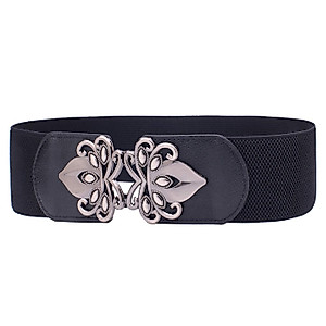 Syuer Womens Vintage Wide Elastic Stretch Waist Belt Retro Cinch Belt