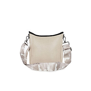 Haute Shore - Jeri Lady Crossbody Tote, Beige W/Beige Camo and Gold Chain Strap
