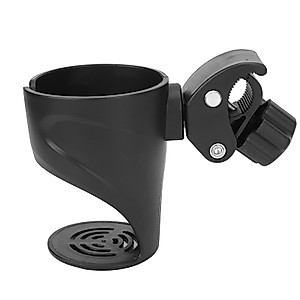Stroller Cup Holder, Universal Wheelchair Cup Holder, Bike Cup Holder with Adjustable Clip, Baby Bottle Holder for Walkers Scooters