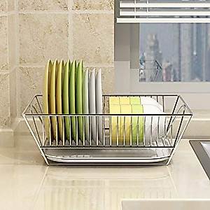 STRAW Single-layer Drain Bowl Rack,Rack Set Dish Drainer Drain Board and Utensil Holder Simple Easy to Use