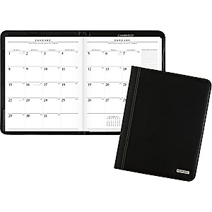 AT-A-GLANCE Executive 2023 RY Monthly Padfolio, Black, Large, 9" x 11"