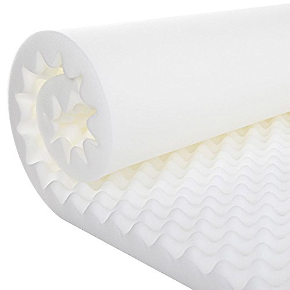 College Dorm Twin-Extra Long, Hospital Bed Twin, Egg Crate Mattress Topper, Convoluted Foam for Pressure Sores and Pain Relief, (74" x 38")