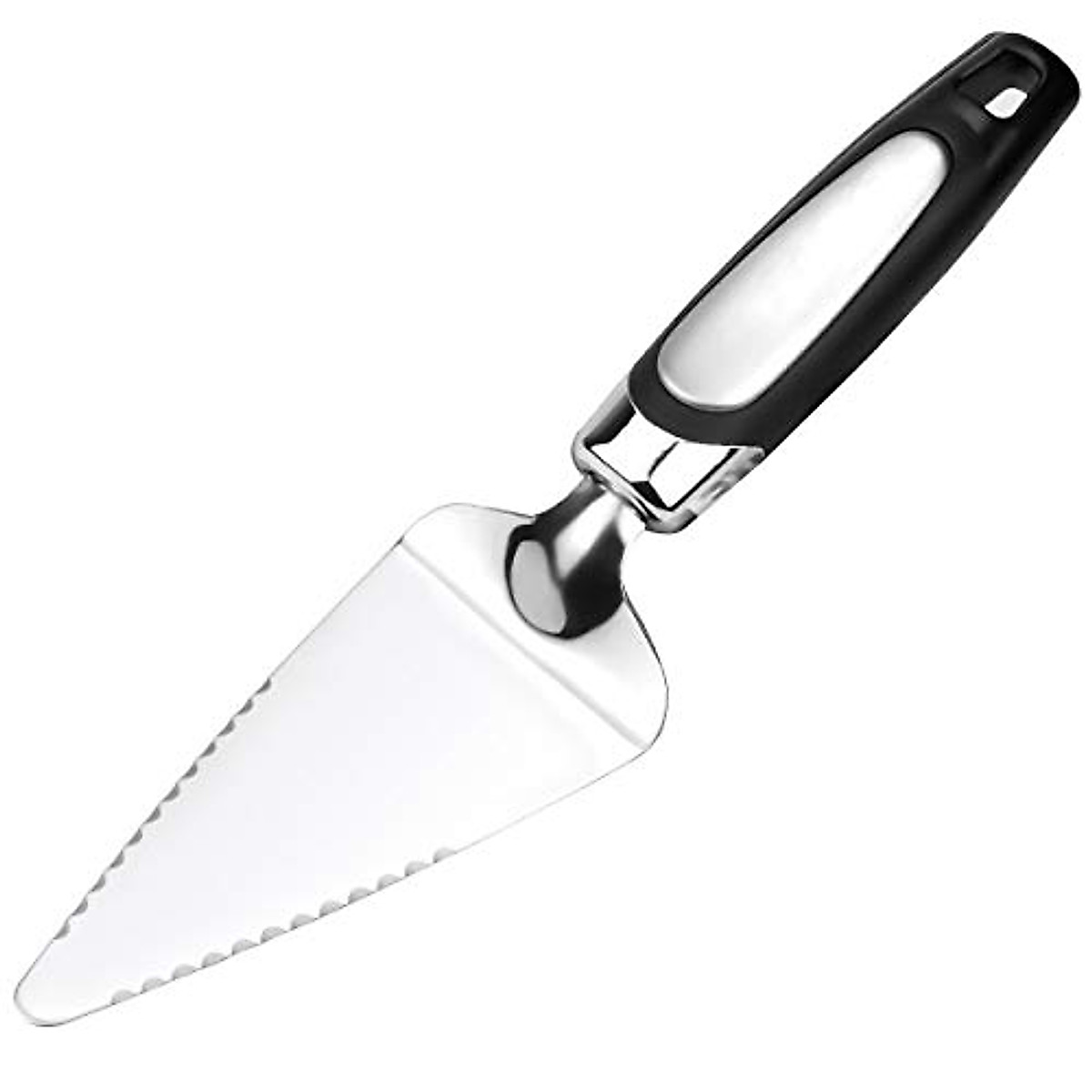 HQDeal Stainless Steel Pie Server Pizza Cake Cutter, Serrated Edges on Both Sides Suitable for Right-handed or Left-handed Chef