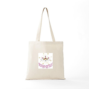 CafePress BINGO QUEEN Tote Bag Natural Canvas Tote Bag, Reusable Shopping Bag